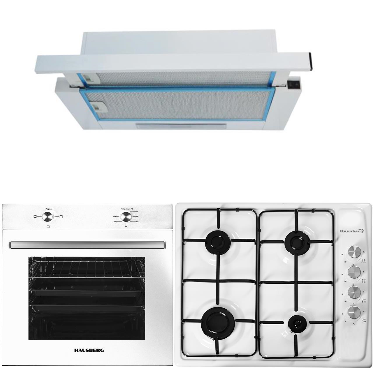 Pachet Incorporabil Cuptor Hausberg HB-8051AB, Electric, Putere 2000 W ...